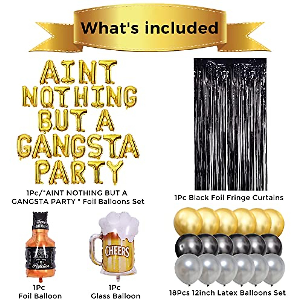 Aint Nothing But A Gangster Party Decorations 90s Party Decorations for Adults Cholo Party Decorations Homies Party Decorations Early 2000s Freaknik Lowrider Party Decorations Hip Hop Party Decoration