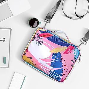 Laviitp 9-11 Inch Tablet Sleeve Bag Carrying Case for iPad Pro 11 M4/ Air 11" M2 2024, Air 5 4, iPad 10th/9th/8th/7th Gen 10.2, Shoulder Bag Pouch for Travel Women, Pink