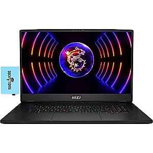 MSI Titan 17.3" 144Hz 4K UHD IPS Gaming Laptop (Intel i9-13980HX 24-Core, 128GB DDR5, 8TB PCIe SSD, GeForce RTX 4090, RGB Backlit KYB, FP, WiFi 6E, BT 5.3, Win11Pro) w/Dockztorm Hub