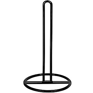 Paper Towel Holder Countertop, OBODING, Kitchen Paper Towel Stand Holder for Kitchen Organization and Storage, Paper Towel Holders for Standard and Large Size Rolls (Black)