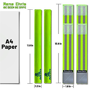 Reflective Running Gear, 4pcs High Visibility Reflective Bands for Night Walking, Safety Running Gear with Reflective Tape for Clothing, Running Safety Gear for Women, Man, Kids