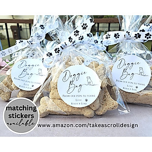 Take a Treat Doggie Bag Sign, Dog Wedding Decoration, Pet Favor Cat, Treat Reception Gift for Guests, Thank You Bridal Shower Supplies, Fur Our Friends Who Couldn't Come to The Pawty