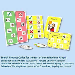 A3 Behaviour Display Chart Display Poster – Wipedown Visual Symbol Board for Behaviour Management compatible with PECS Symbols & Boardmaker PCS Software (ADHD, ASD, Autism, Kids, Children, Toddlers)