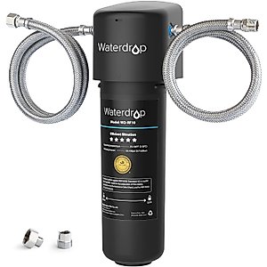 Waterdrop 10UA Under Sink Water Filter, Under Sink Water Filtration System, Reduces PFAS, PFOA/PFOS, Lead, Chlorine, Bad Taste & Odor, NSF/ANSI 42 Certified, Under Sink Water Filter System, 8K Gallons