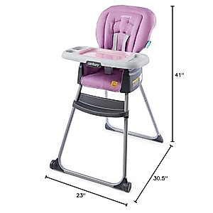 Century Dine On 4-in-1 High Chair | Grows with Child with 4 Modes, Berry