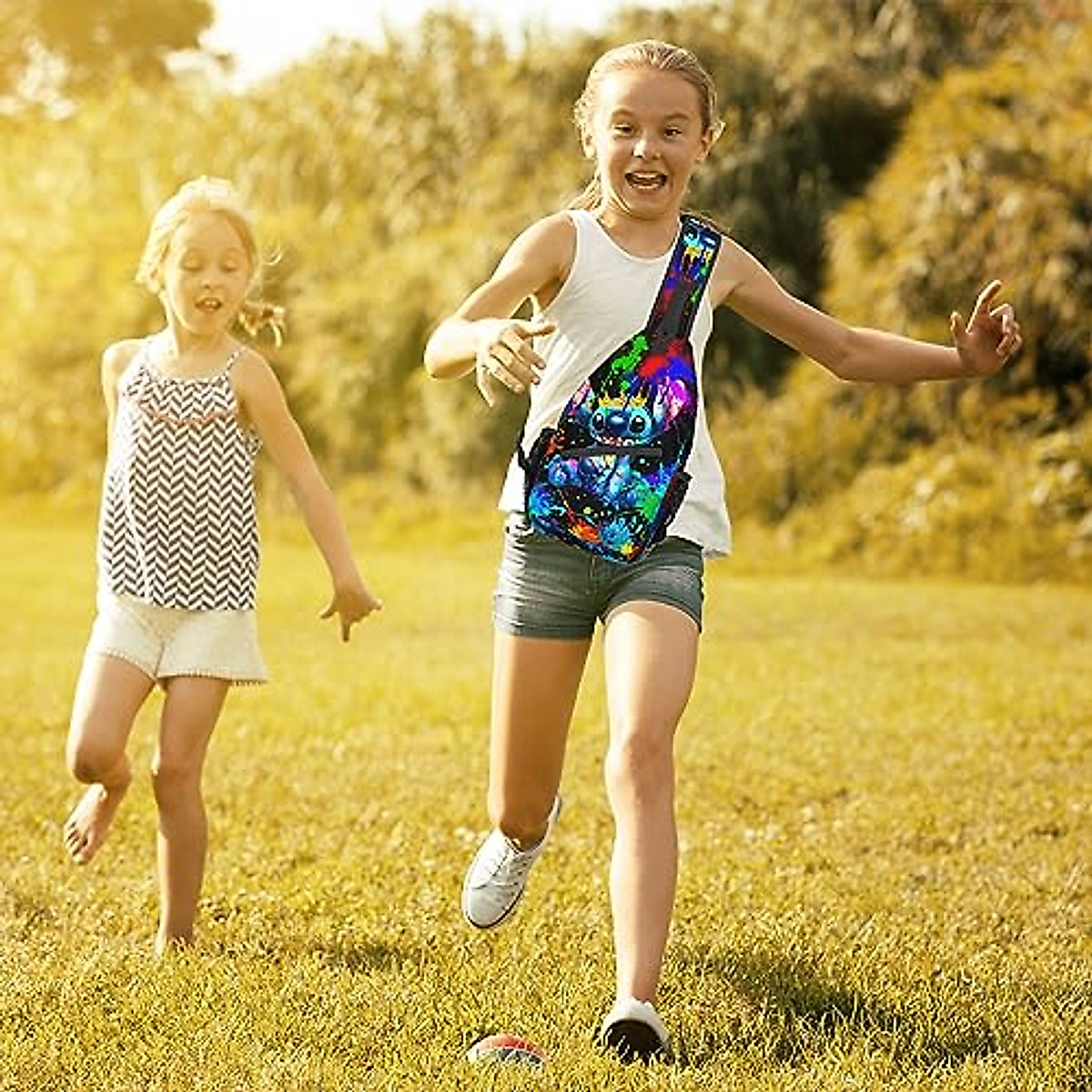 AIOUINBMO Sling Bag Cartoon Crossbody Sling Backpack Sling Bag Travel Hiking Chest Bag Daypack for Purses Shoulder Bag Gifts for Women Men