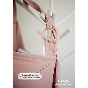 Nursing Cover for Baby Breastfeeding & Pumping with Wire | Multi Use Car Seat Stroller Cover | Lightweight Wire Breathable Soft Muslin Cotton | Breast Feeding Apron & Shawl Boho (Baby Pink)