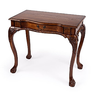 BOWERY HILL Wood Traditional Writing Desk in Vintage Oak Finish