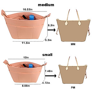 Lckaey purse insert organizer insert for tote mm organizer 1075Claret-M