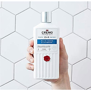 Cremo Barber Grade Blue Cedar & Cypress 2-in-1 Shampoo & Conditioner, 16 Fl Oz (2-Pack)