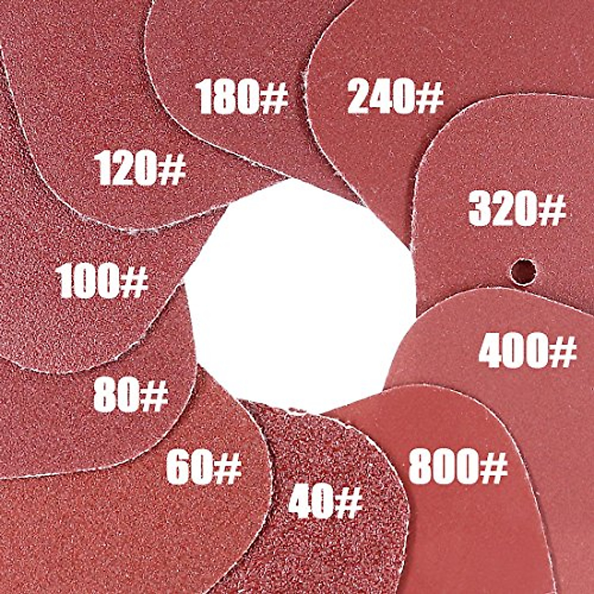 Swpeet 100 Pcs 10 Sizes Mouse Detail Sander Sanding Sheets Sandpaper with Extra 2 Tips for Replacement to Fit Black and Decker Detail Palm Sander - 40/60/80/100/120/180/240/320/400/800 Grits