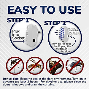 2 Packs Indoor Mosquito Zapper - Bug Zapper Indoor - Indoor Mosquito Trap - Indoor Mosquito Killer - Electronic Insect Killer with Blue Lights - Indoor Bug Zapper for Home - Zapper Mosquito
