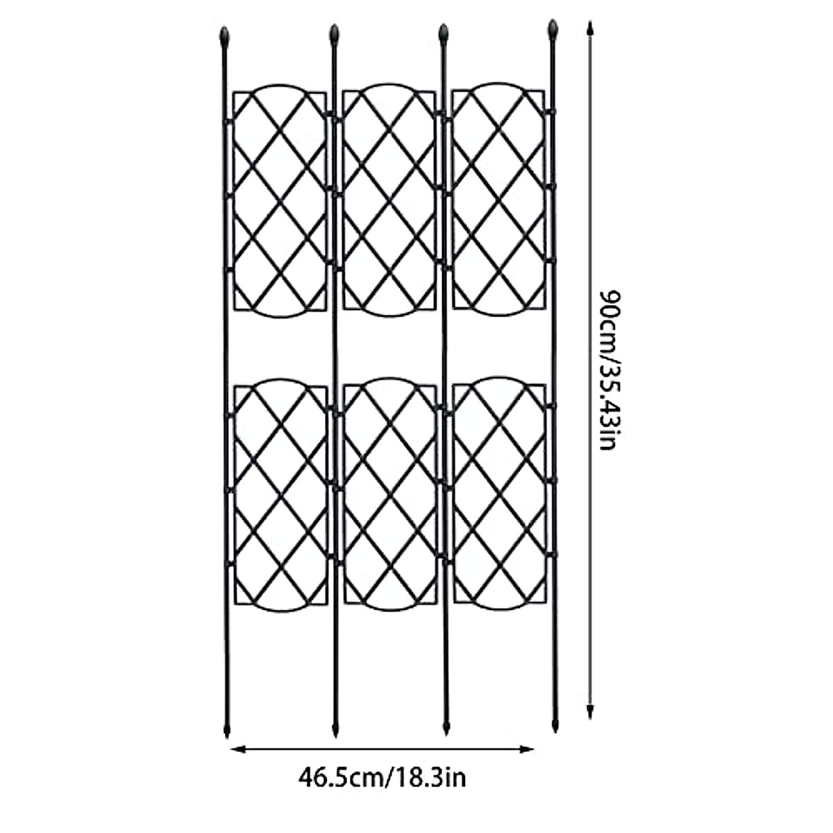 Stackable Plant Trellis, Plant Climbing Frame, Roses and Flowers Trellis, Climbing Support, Metal Trellis for Rose/Vegetable and Flower Gardens, Cucumber Trellis, Vegetables, Plant Support, Climbing