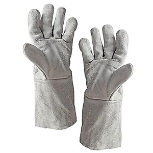 AMLESO Heavy Duty Welding Gloves Fireproof Welder High Temperature Resistant Gloves, 35.5x14.5cm