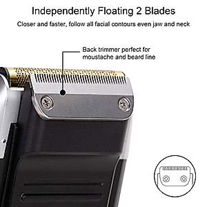 Kemei Foil Professional Electric Shaver for Men Razor with Bald Trimmer Cordless Shavers Rechargeble LED Display 2 in 1