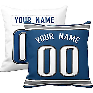 Detroit Throw Pillow Custom Any Name and Number for Men Youth Boy Gift