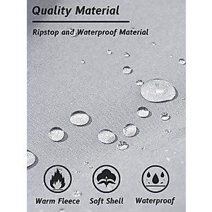 TACVASEN Men Ski Pants Insulated Waterproof Mens Waterproof Insulated Fishing/Hunting Pants Winter Work Pants for Men Insulated Ski Pants Men