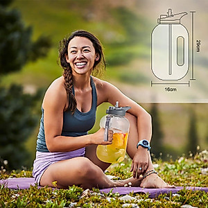 XBOTTLE 1 Gallon BPA Free Tritan Plastic Water Bottle with Straw & Chug Lid for Sports Camping