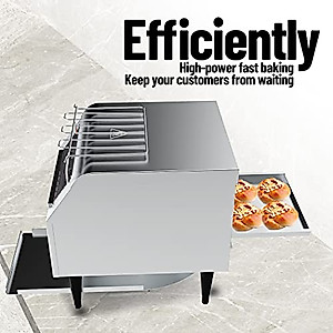 PYY Commercial Toaster 300 Slices/Hour Conveyor Restaurant Toaster for Bun Bagel Bread Heavy Duty Stainless Steel Conveyor Toaster