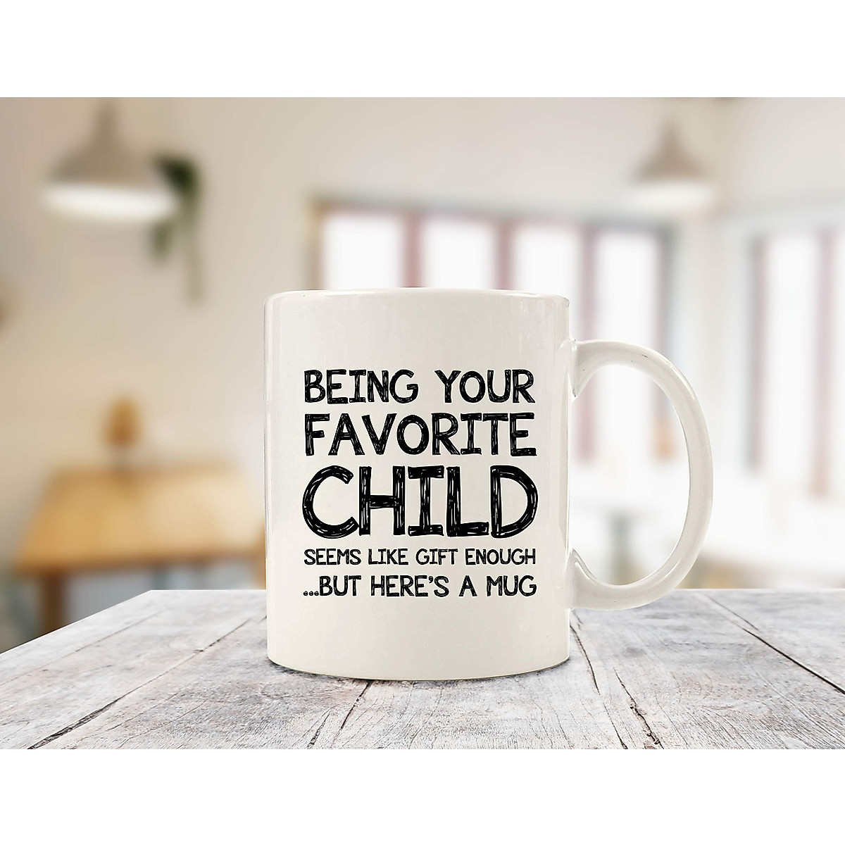 Being Your Favorite Child Funny Coffee Mug - Best Mom & Dad Gifts - Unique Gag Gifts for Dad, Mom from Daughter, Son, Kids - Parents Birthday Present Idea - Fun Novelty Cup for Men, Women