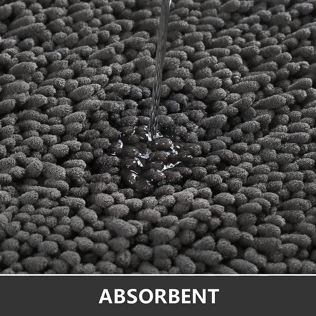 Soft Chenille Super Absorbent Indoor Doormat, 36''x24'', Traps Mud and Moisture, for Muddy Shoes & Pets Paws, Durable Non-slip Backing, Machine Washable, Pet Rug Door Mat for Entry, Back Door