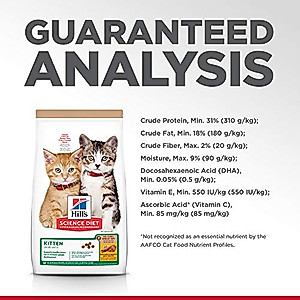 Hill's Science Diet Kitten No Corn, Wheat or Soy Dry Cat Food, Chicken Recipe, 6 lb. Bag