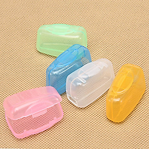 Senkary 20 Pieces Toothbrush Cap Covers Toothbrush Head Protector Case for Travel or Home, 5 Colors