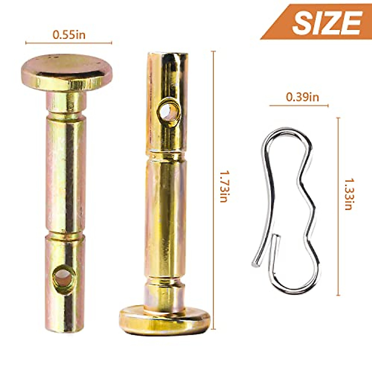 20 pcs Shear Pin and 20 pcs Cotter Pins for Snowblower,Apply to 738-04124 and 714-04040 Snow Blowers Parts Replacement