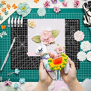 Anezus Exacto Knife with Hobby Mat for Crafts, Self Healing Cutting Mat Hobby Knife with 30 PCS Exacto Blades Precision Knife for Art and Crafts Paper Scrapbooking Stencil (Black)