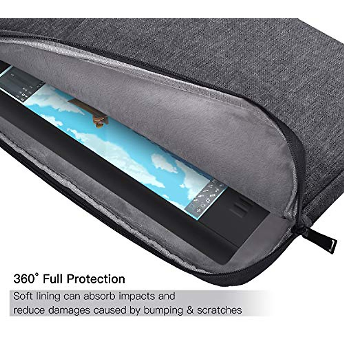 Waterproof Drawing Tablet Sleeve Case for Huion KAMVAS Pro 16, Wacom Cintiq Pro 16/ Cintiq 16/ Intuos Pro Large PTH860 Carrying Sleeve Case (Space Grey)