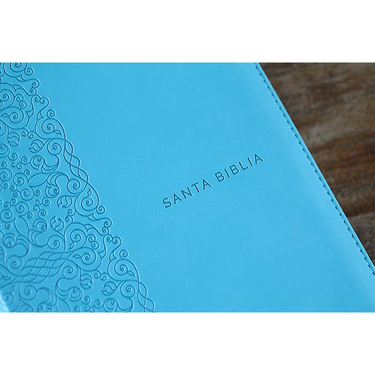 Biblia Reina Valera 1960 letra grande. Símil piel aguamarina, cremallera, tamaño manual/Spanish Bible RVR 1960. Handy Size, Large Print, Leathersoft Aqua,
