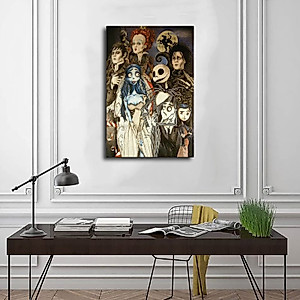 Shruan Tim Burton Edward Scissorhands Canvas Poster Bedroom Decor Sports Landscape Office Room Gift Unframe-style 16x24inch(40x60cm)