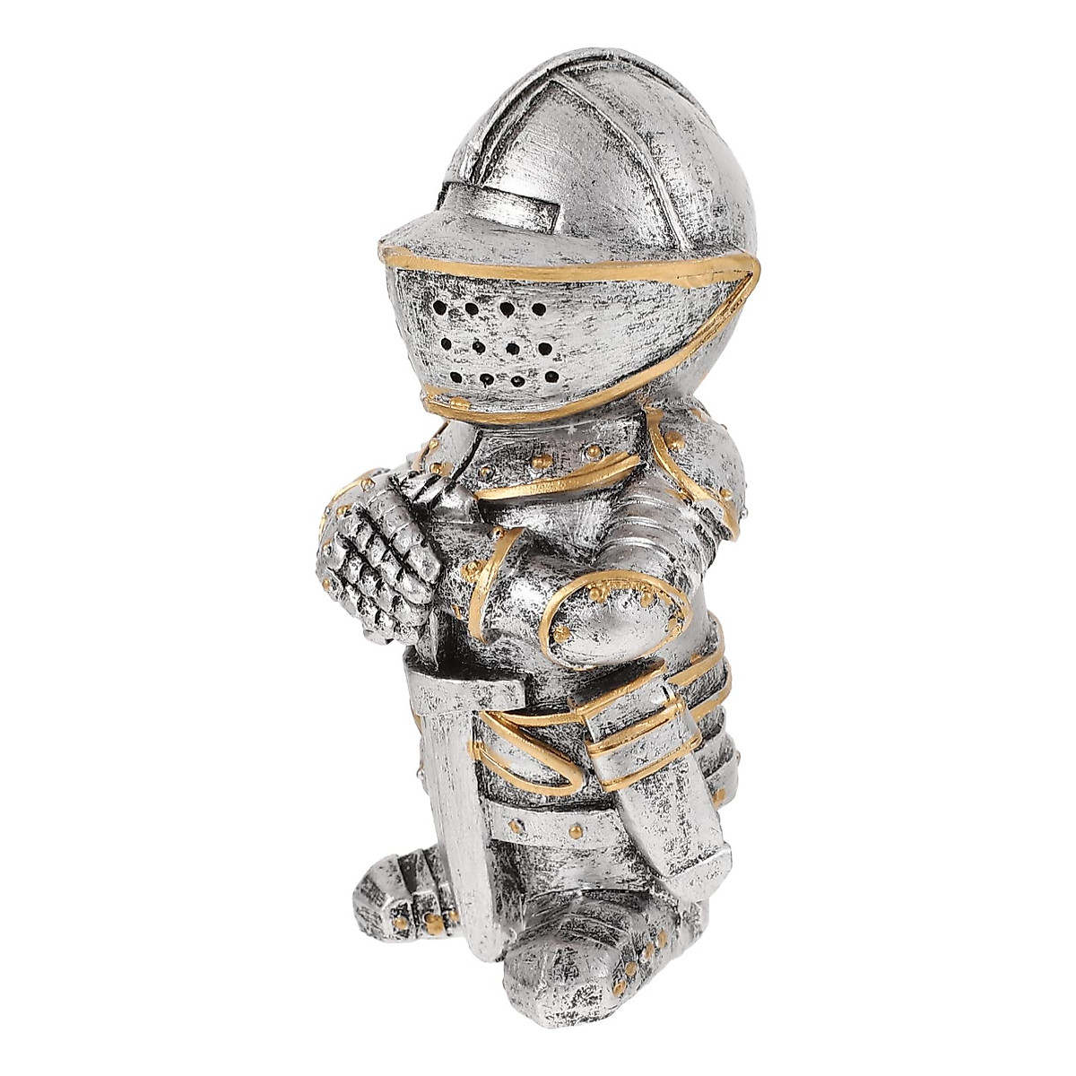 FOMIYES Knight Statue Medieval War Resin Crafts Axe Guard Dwarf Knight Desktop Mini Sculpture Decoration Mini Knight Sculpture Ornament for Home Office Bookshelf