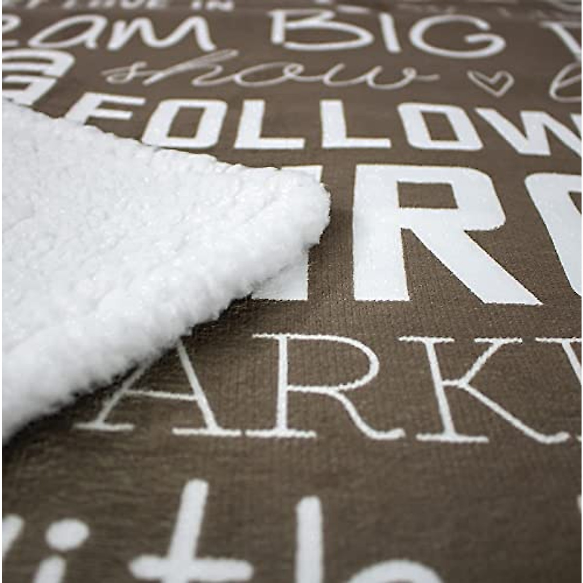 Cozy Covers - Strong Women - Inspirational Words Blanket - Perfect Size 50" x 60" Super Soft Ultra Plush Sherpa Throw for Love, Healing, Positivity and Encouragement (Taupe)