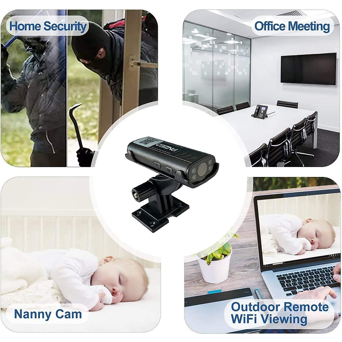 Hidden Security Cameras HUOMU Mini spy cam 1080P HD Wireless WiFi Remote View Tiny Home Surveillance Cameras Indoor Outdoor Video Recorder Smart Motion Detection