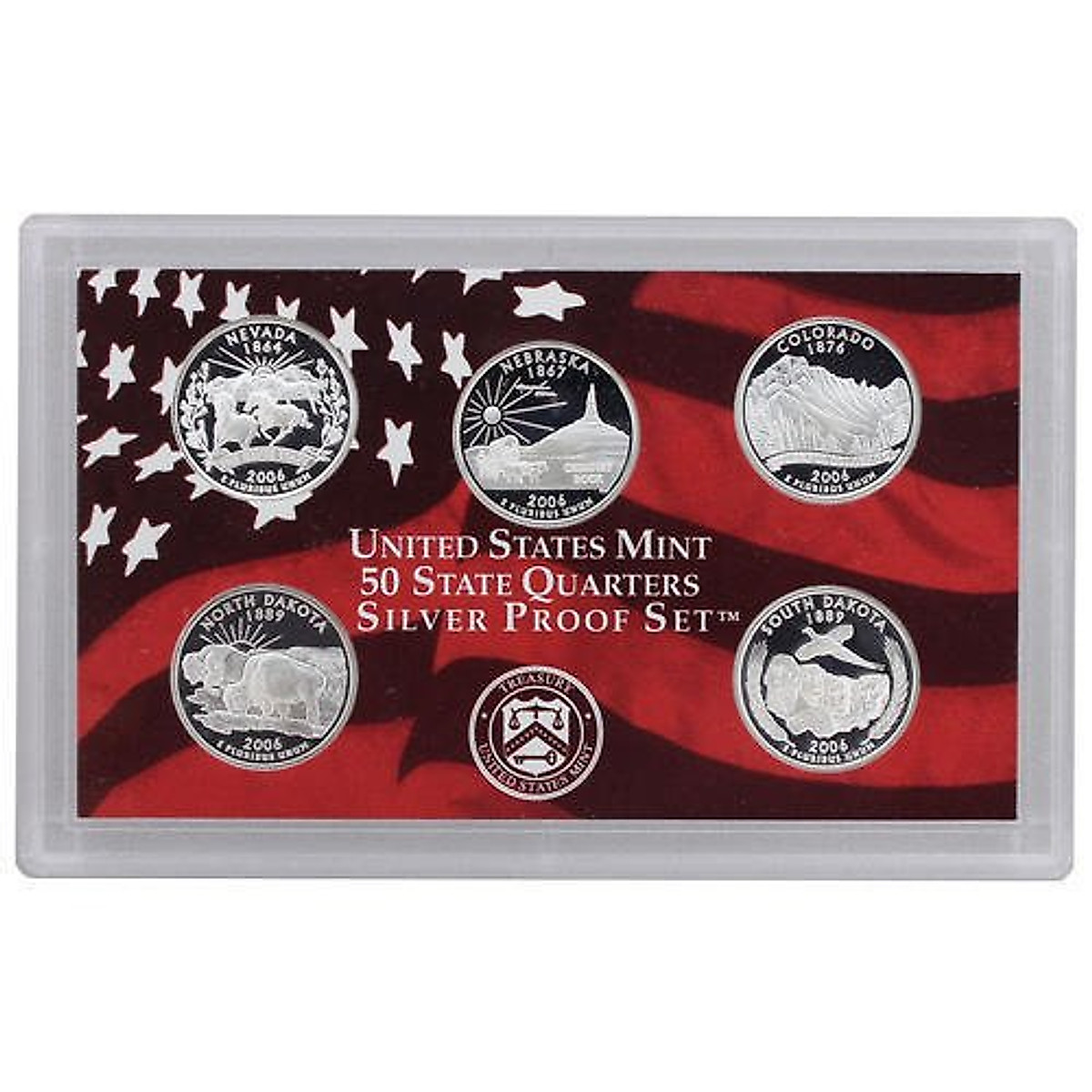 1999 No Mint Mark - 2008 Silver Proof State Quarter Run 90% Silver No Boxes or COAs 50 Coins (1/4) Seller Gem Deep Cameo