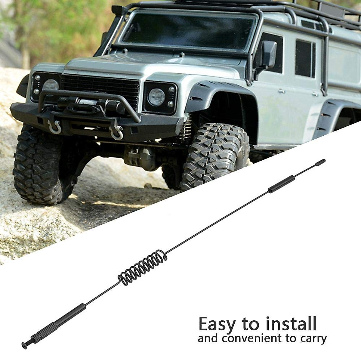 RC Car Antenna, Remote Control Crawler Simulation Antenna for Traxxas -4 RC Vehicle Decoration Parts(290mm / 11.42inch)