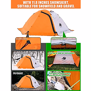 ayamaya Camping Fan + 4 Person Tent, Orange 2 Person Backpacking & Rechargeable Fan with LED Light & Remote Control, 7800mAh Portable Led Light Camping Lantern Fan USB Desk Ceilling Fan