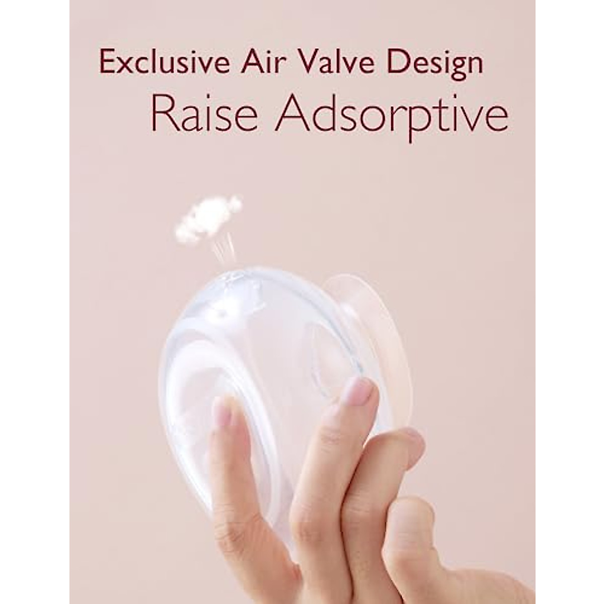 Momcozy Milk Collector for Breastmilk, Pea Breastfeeding Milk Catchers with Flange & Valve More Adsorption & Fit, Silicone Milk Collector Reusable Breast Milk Shells 2.5oz/75ml, 2 Pack