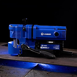 Unibor Low Profile Magnetic Drill Press - E5000LP ELITE Range 2" Cutter Capacity, Low Profile Mag Drilling Machine, Smart Control | LiftShield, LED Work Light, Variable Speed Lightweight 1200W Power