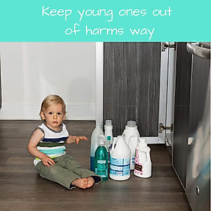 Baby Shine Child Safety Cabinet Locks and Child Proof Drawer Locks (10-Pack) - Adhesive, Invisible Baby Safety Locks for Baby Proofing Cabinets & Drawers - Easy, Damage-Free Heat Removal! (White)