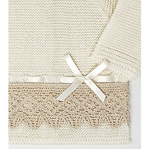 Escalett Layette Newborn Baby Knitted Clothes Set, Coming Home Infant Knit Outfit for Boys and Girls (1136, Beige, Newborn)