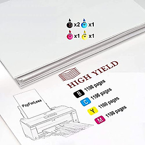 822XL Remanufactured for Epson 822XL Ink Cartridges for Epson 822XL Printer Ink Epson Workforce Pro WF-3820 WF-4820 WF-4830 WF-4833 WF-4834 Printer (2BCMY,5 Pack)