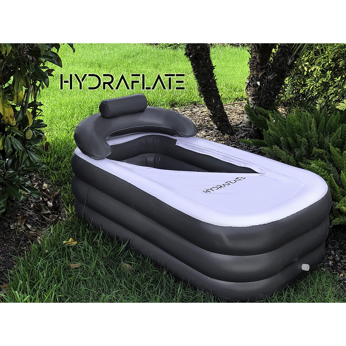 Hydraflate 63"x33" Inflatable Bathtub Adults, Cold Plunge Tub, Ice Bath Tub For Athletes, Foldable Bathtub, Portable Bathtub Adult, Collapsible Bathtub, Freestanding Bath for Indoor or Outdoor Use