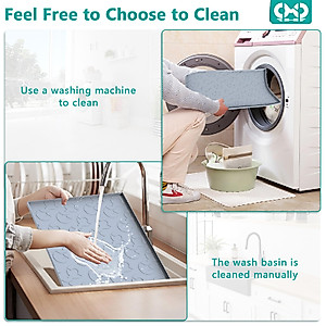 CMDZHF Washer and Dryer Covers for The Top 23.6 x 19.6'' Washer and Dryer Top Protector Mat Washing Machine Mat for Top of Washer Waterproof Dust Top Cover for Home Kitchen Laundry Room