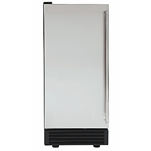 Maxx Ice MIM50 60Lb Premium Clear Ice Cube Maker Machine for Built-in Undercounter or Freestanding Household Residential or Commercial Use, 15 Inch Wide, Silver