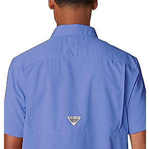 Columbia Men's Standard Slack Tide Camp Shirt, Violet Sea, Medium