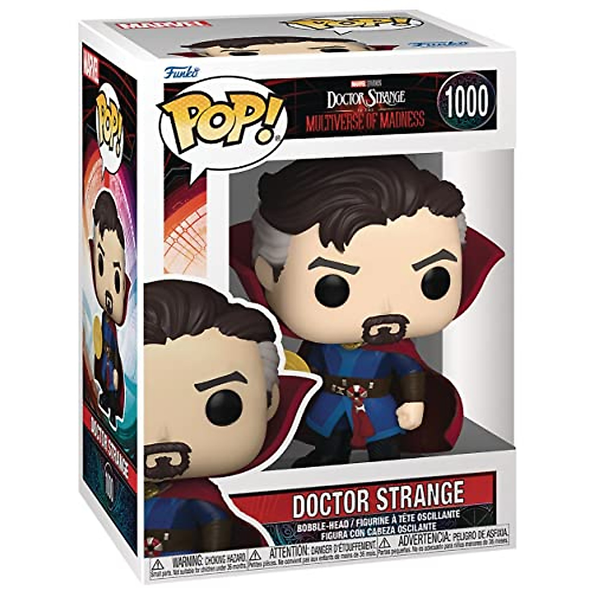 POP Marvel: Doctor Strange Multiverse of Madness - Doctor Strange Funko Vinyl Figure (Bundled with Compatible Box Protector Case), Multicolor, 3.75 inches