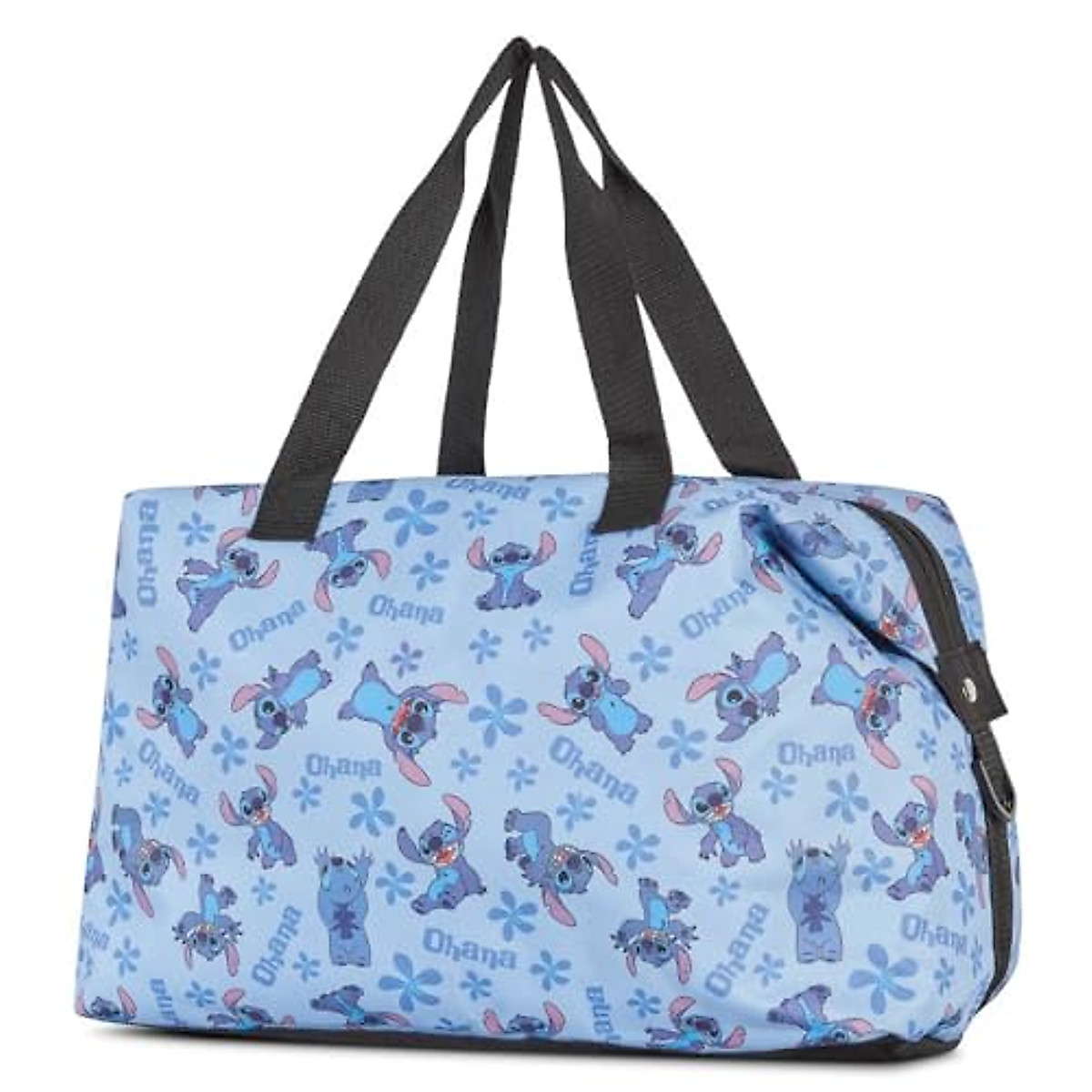 Disney Tote Duffel Bag Stitch Blue All Over Print Weekender Travel (Stitch Blue)