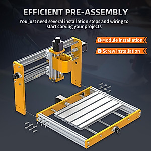 LUNYEE 3018 PRO MAX CNC Machine 500W All-Metal CNC Router Machine 3 Axis Limit Switches & Emergency-Stop with GRBL Offline Control for Cutting Wood Acrylic MDF Plastic, Working Area: 300 x 180 x 80mm